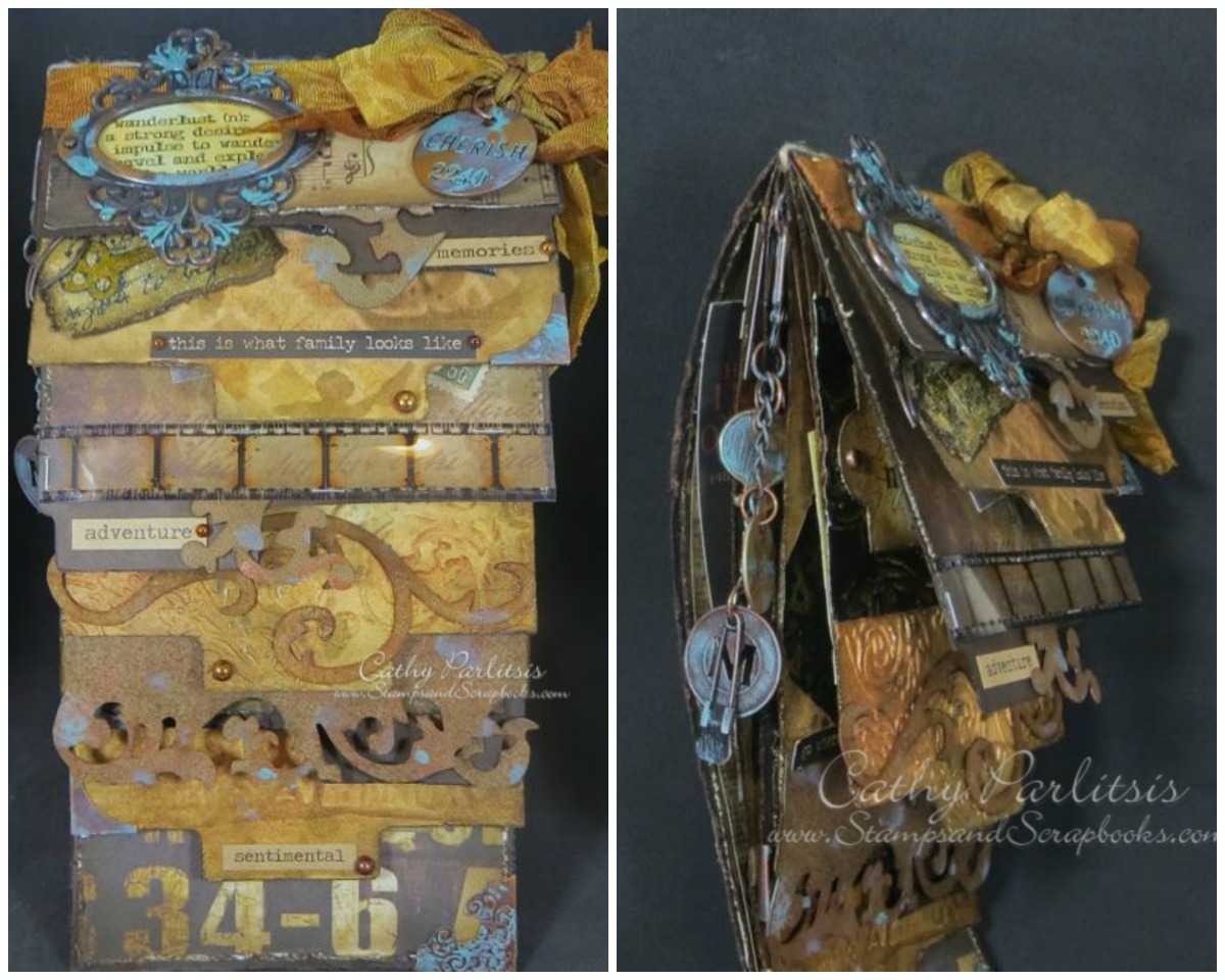 Cascading Vintage Mini Scrapbook :: StampsandScrapbooks.com